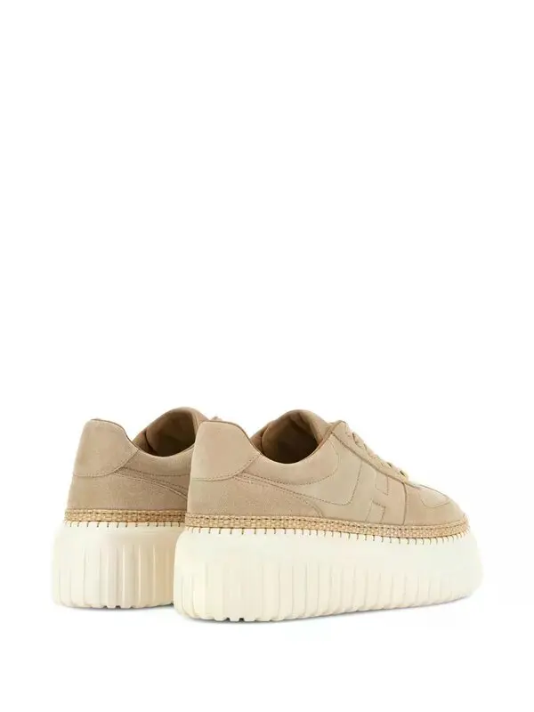Hogan H-stripes Suede Platform Sneakers - Neutrals