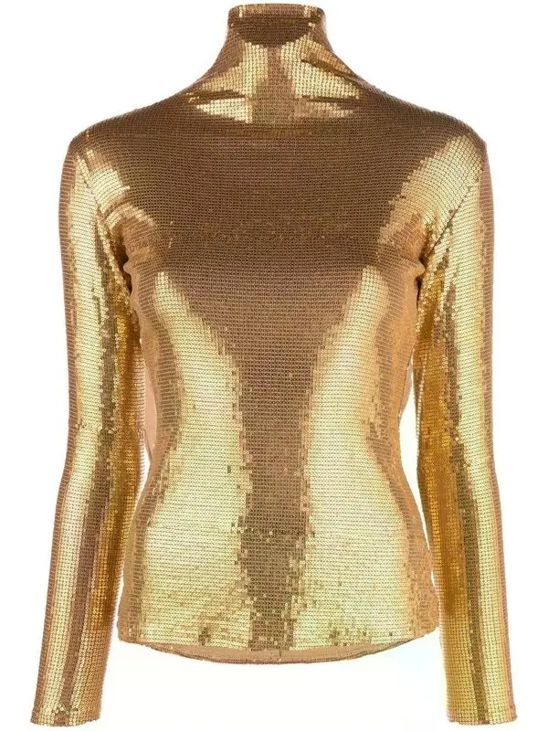ATU BODY COUTURE Sequinned High-neck Top