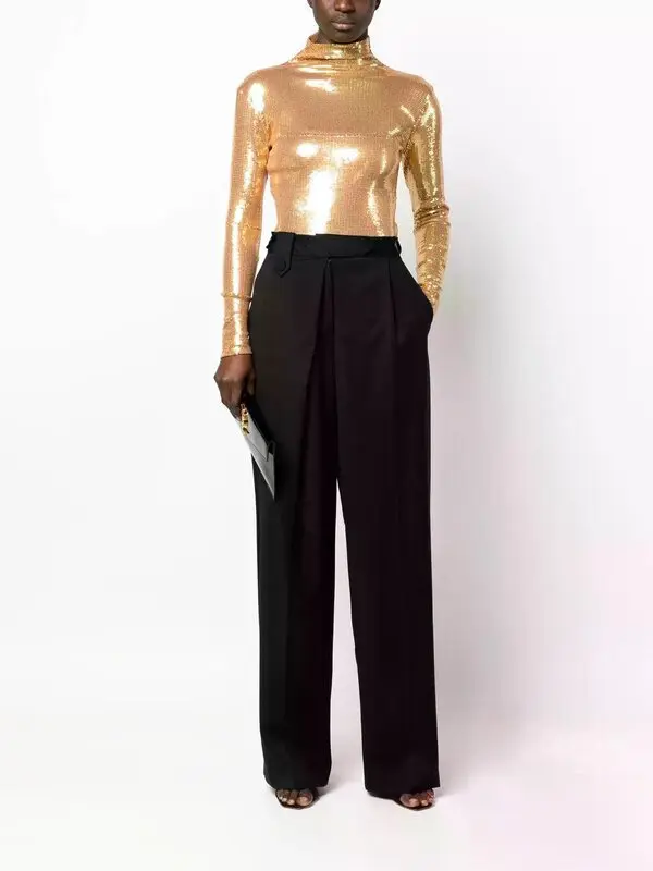 ATU BODY COUTURE Sequinned High-neck Top