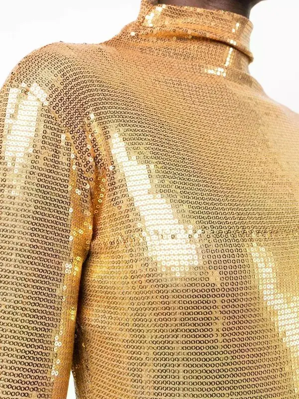 ATU BODY COUTURE Sequinned High-neck Top