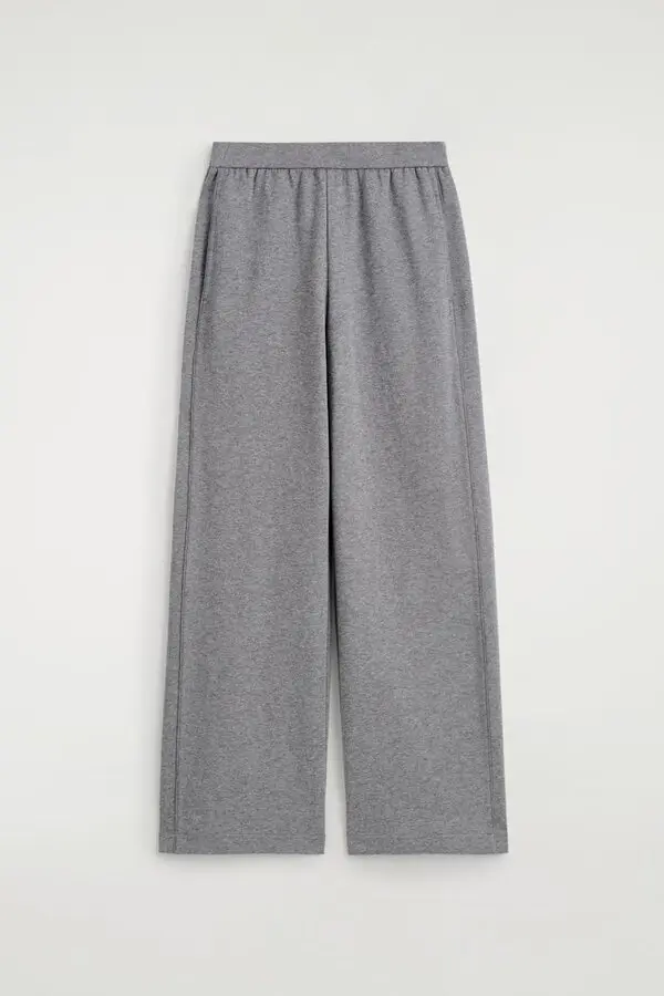 Cos Wide-leg Cotton Joggers - Gray