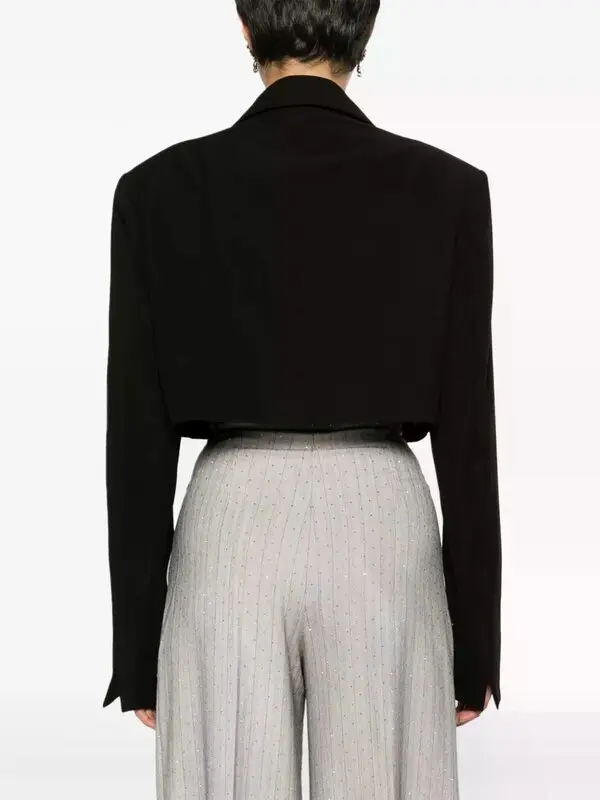 NISSA Rhinestone-heart Cropped Jacket