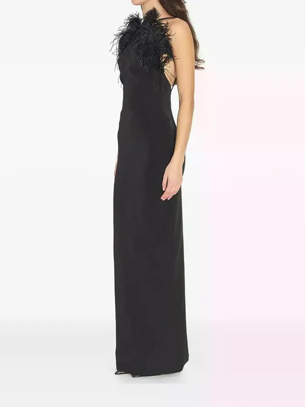 Attico Feather Strap Maxi Dress