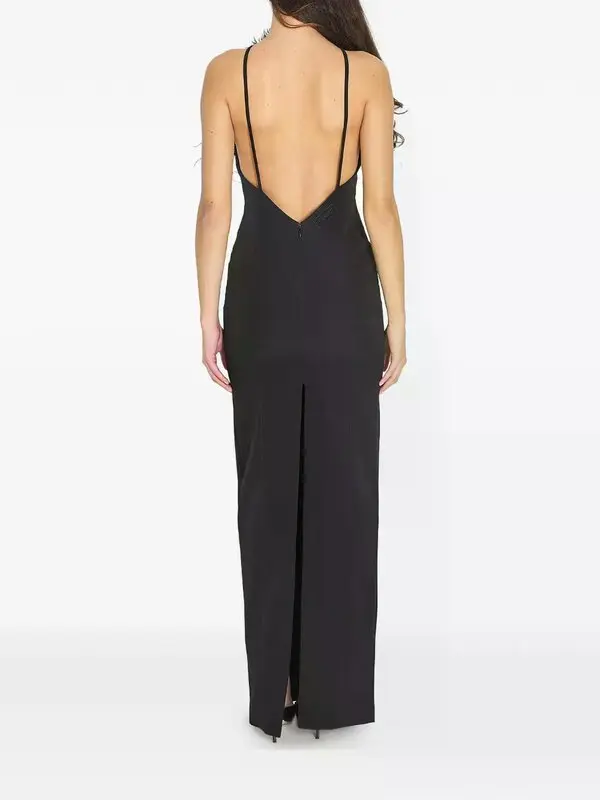 Attico Feather Strap Maxi Dress