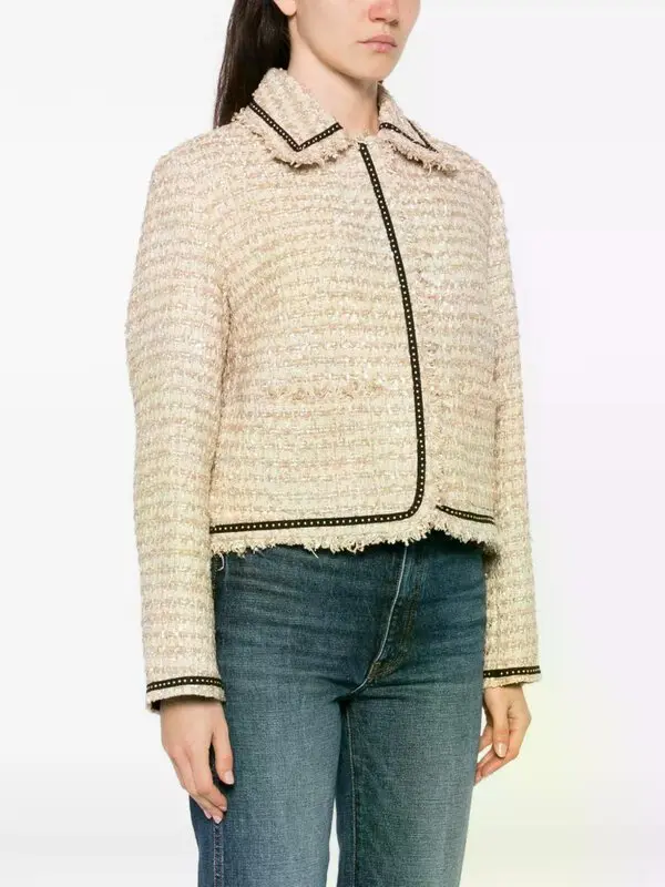 Karl Lagerfeld Frayed-trim Jacket