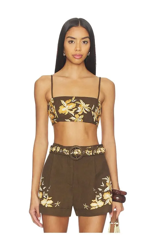 Hemant & Nandita Bandeau Top - Brown