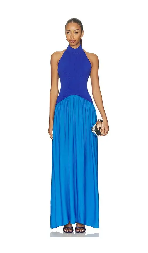 Solid & Striped The Halter Soglio Dress - Blue