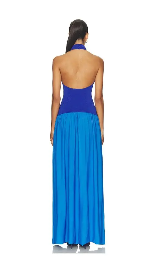 Solid & Striped The Halter Soglio Dress - Blue