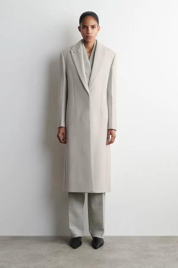 Cos Tailored Wool-twill Long Coat
