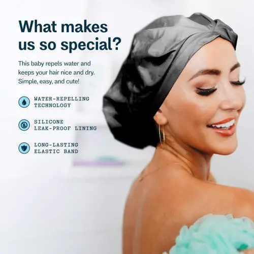 GIMME BEAUTY Lined Reusable Shower Cap