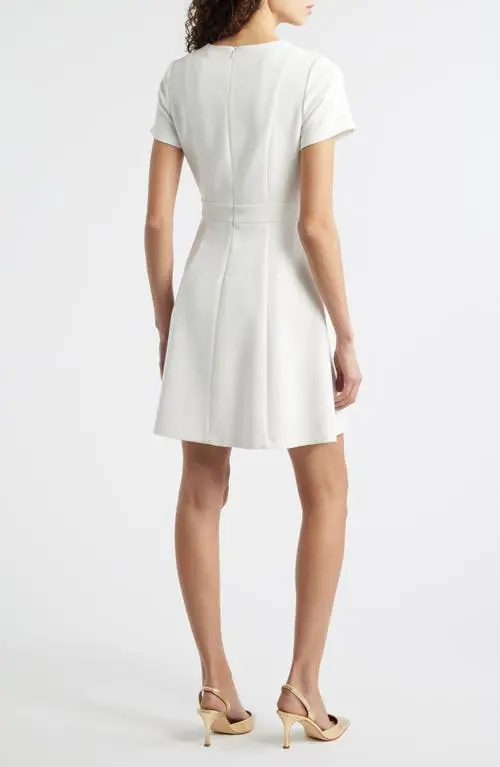 Eliza J Button Detail Fit & Flare Dress