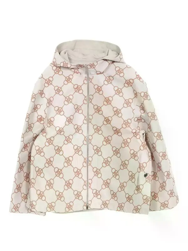 Hermès 2010s Patterned Hooded Jacket