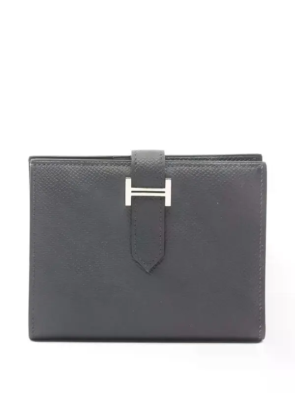 Hermès Bearn Bi-fold Leather Wallet - Grey