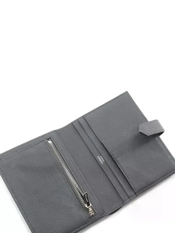 Hermès Bearn Bi-fold Leather Wallet - Grey