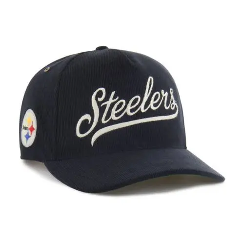 '47 Pittsburgh Steelers Golden Age Corduroy Hitch Adjustable Hat - Black
