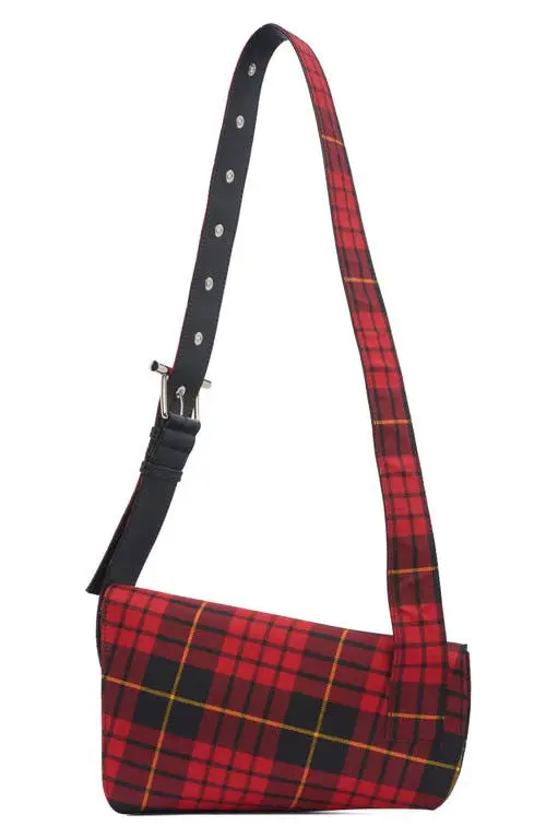 Alexander McQueen Large T-bar Sling Asymmetric Crossbody Bag - Multi Red/silver
