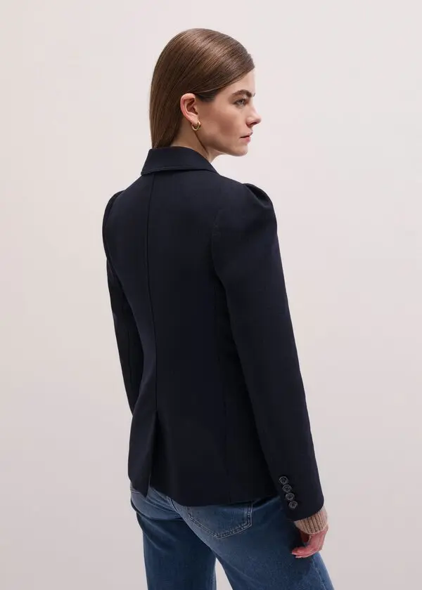 ME+EM Fitted Blazer With Pleated Sleeves