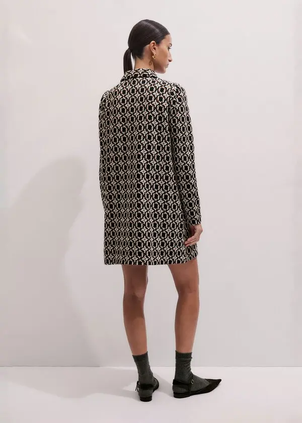 ME+EM Graphic Jacquard A-line Dress