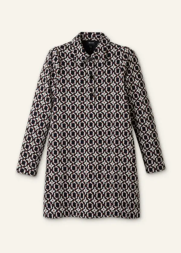 ME+EM Graphic Jacquard A-line Dress