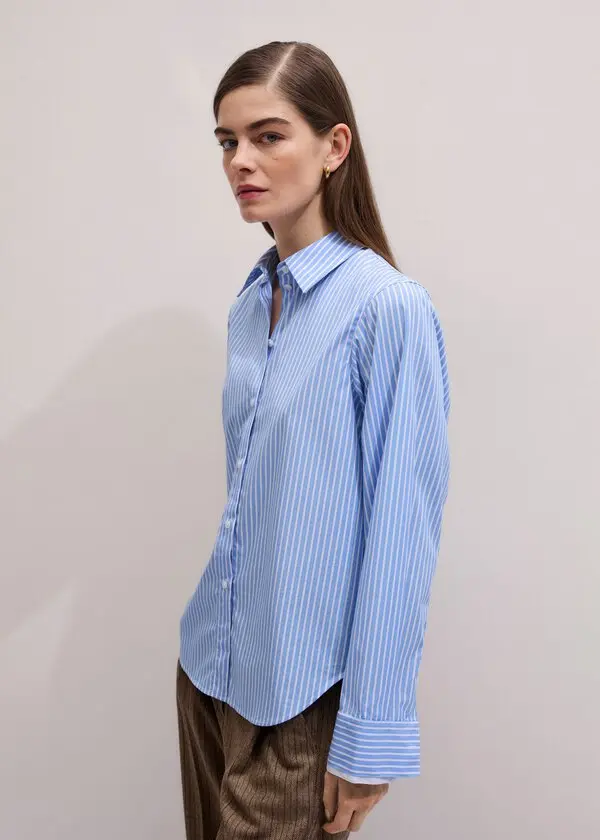 ME+EM Striped Double Cuff Shirt