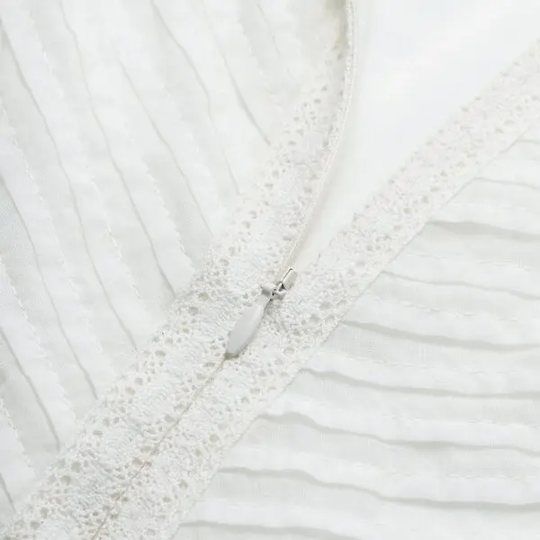 ME+EM Pintucked High-neck Top - Soft White