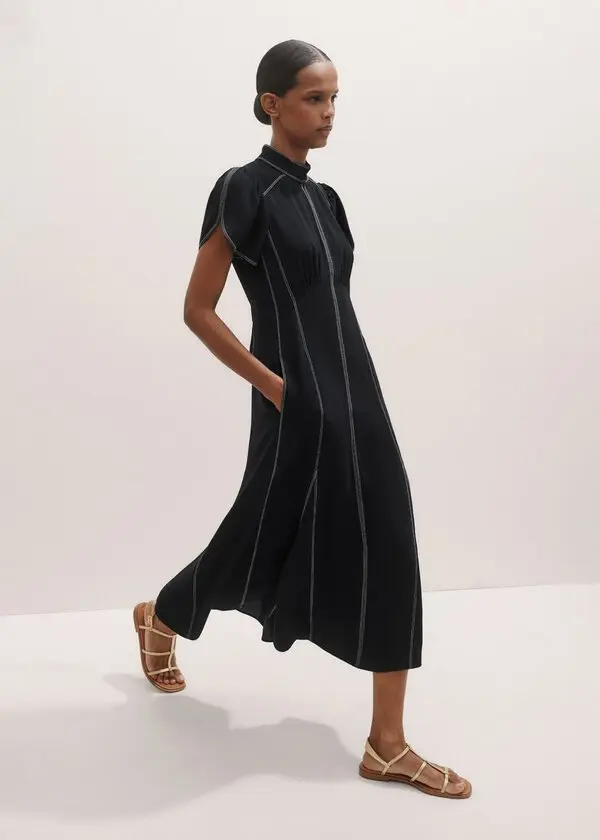 francesca's white midi dress Airy Poplin Midi Dress White