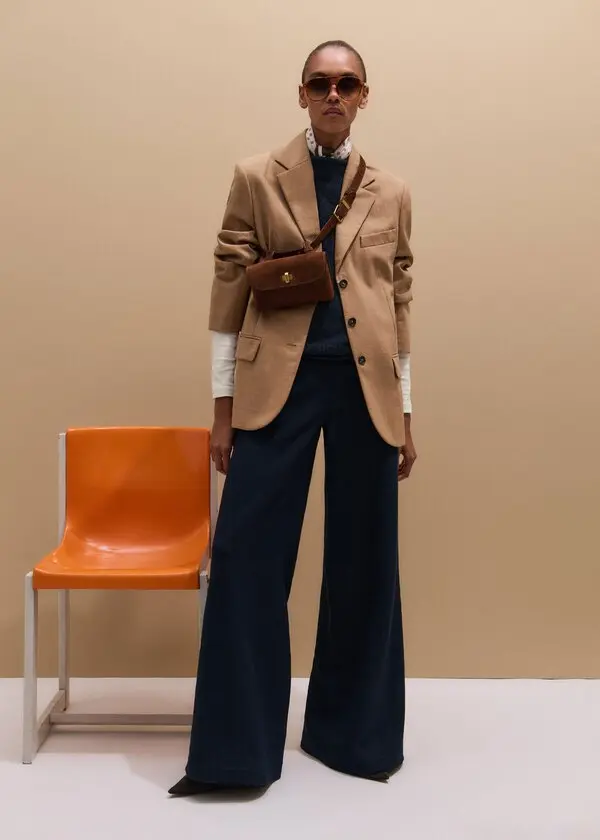 ME+EM Button Front Wide-leg Trousers
