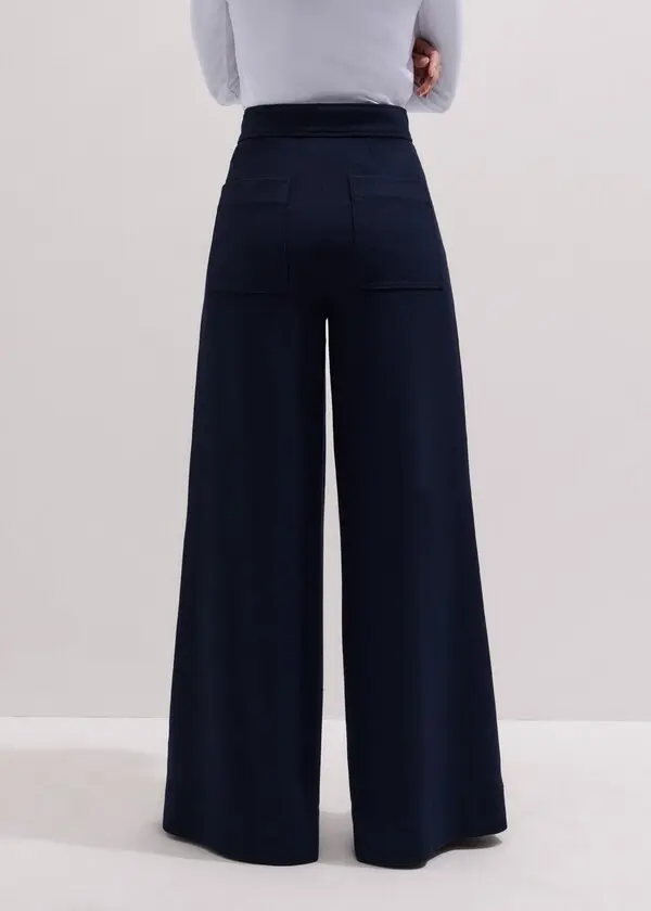 ME+EM Button Front Wide-leg Trousers