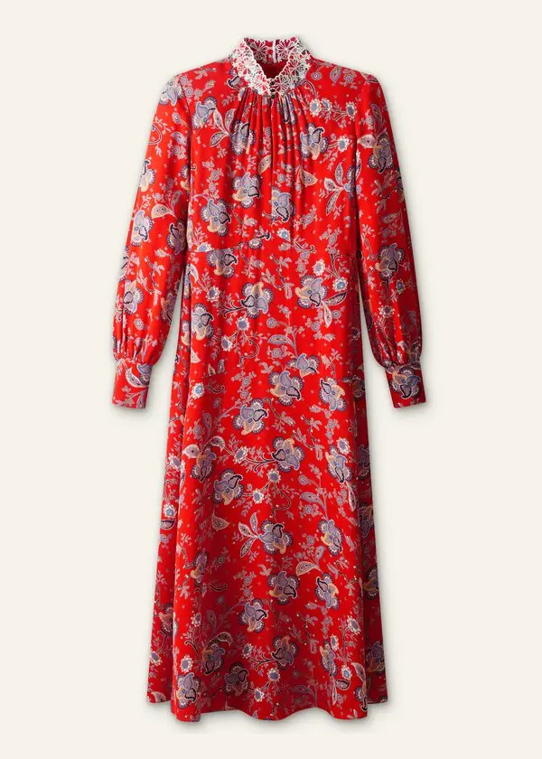 ME+EM Fit & Flare Ornate Paisley Print Maxi Dress Multi