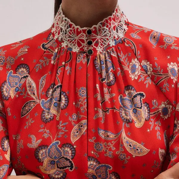ME+EM Fit & Flare Ornate Paisley Print Maxi Dress Multi