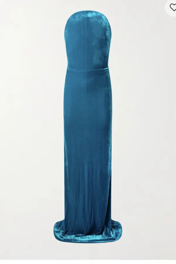 Alaïa Strapless Velvet Gown