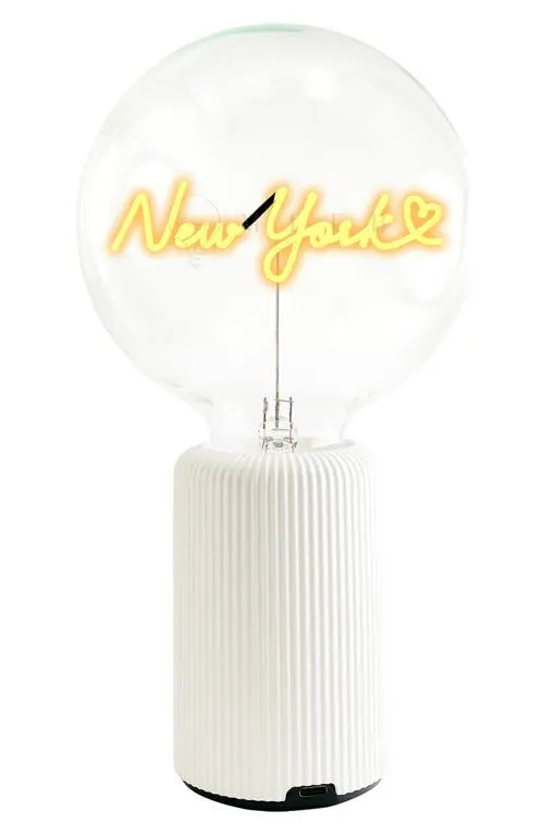 MESSAGE IN THE BULB New York Bulb Portable Table Lamp - Love New York
