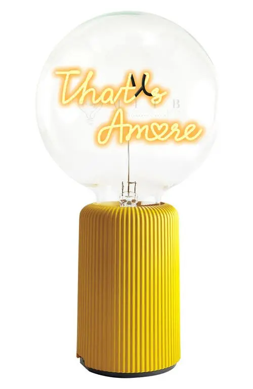 MESSAGE IN THE BULB That's Amore Bulb Portable Table Lamp