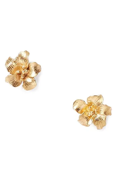 Chan Luu Hibiscus Stud Earrings - Yellow Gold