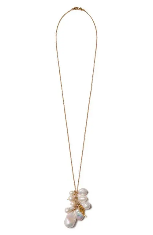 Chan Luu Freshwater Pearl Cluster Pendant Necklace - White Pearl