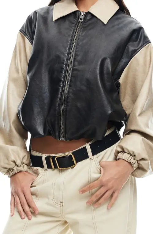 Lioness Nirvana Faux Leather Bomber Jacket