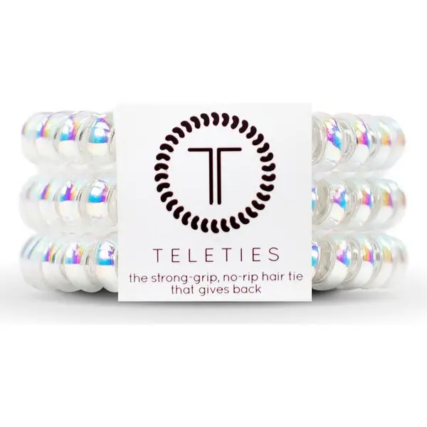 TELETIES Coil Hair Ties - Peppermint