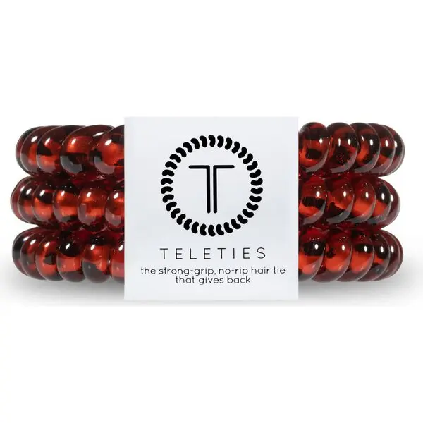 TELETIES Coil Hair Ties - Tortoise