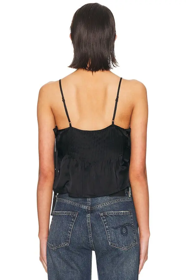 R13 Square Neck Ties Cami Top