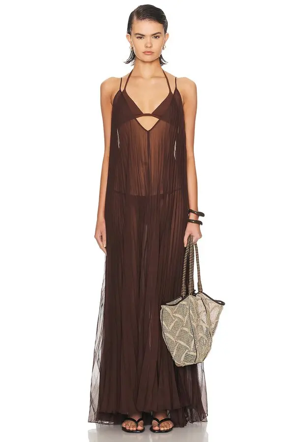 SHANI SHEMER Uma Maxi Dress - Espresso