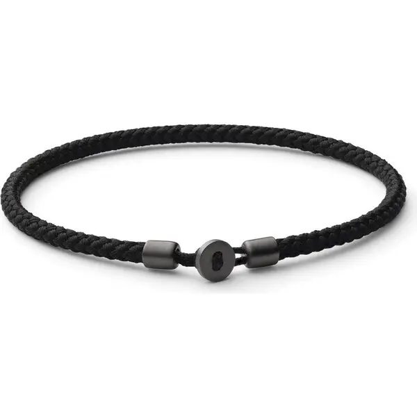Miansai Nexus Rope Bracelet - Matte Black Rhodium/black
