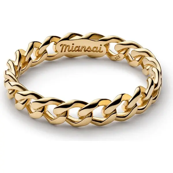 Miansai Cuban Link Ring - Gold Vermeil Polished