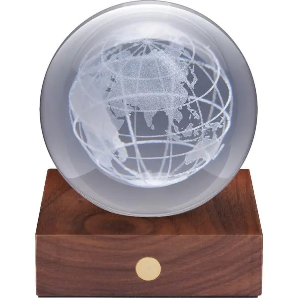 GINGKO Amber Crystal Light - World Globe