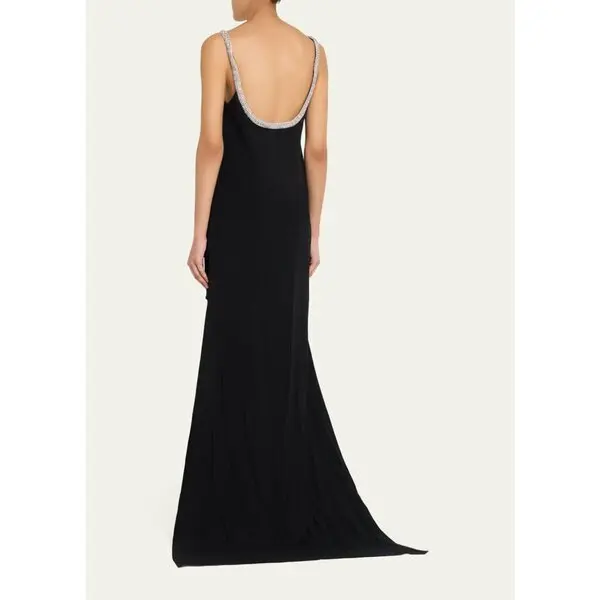 TOM FORD Crystal-embellished High-low Gown