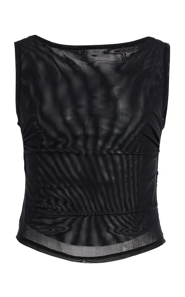 Bond Eye Lia Mesh Tank Top - Black