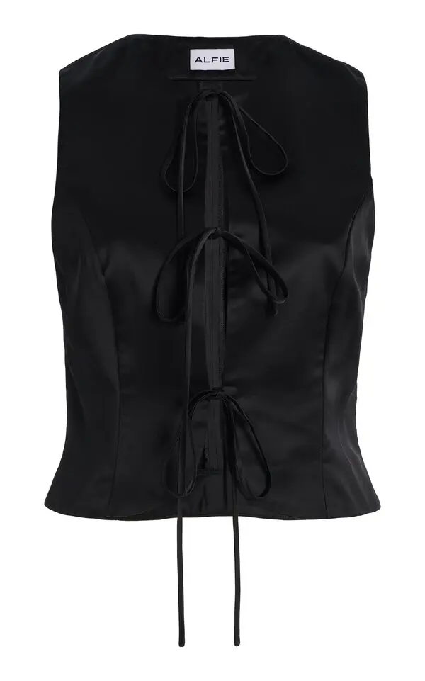 ALFIE Neda Bow-detail Top - Black