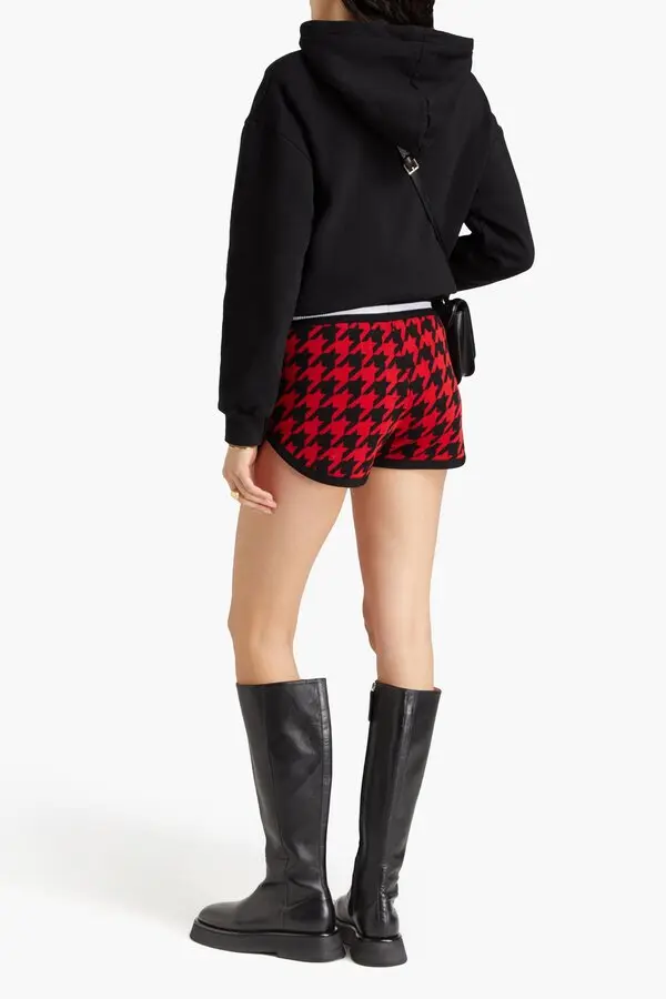 Balmain Houndstooth Merino Wool-blend Shorts