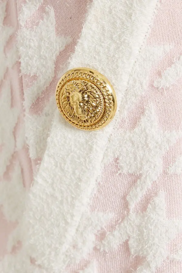 Balmain Houndstooth Jacquard-knit Shorts