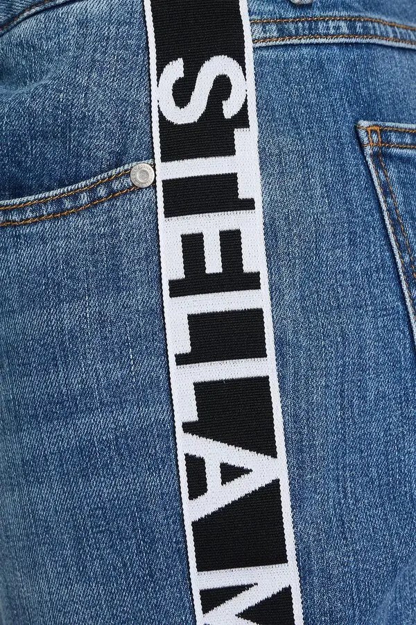 Stella McCartney Logo Jacquard-paneled Slim-leg Jeans