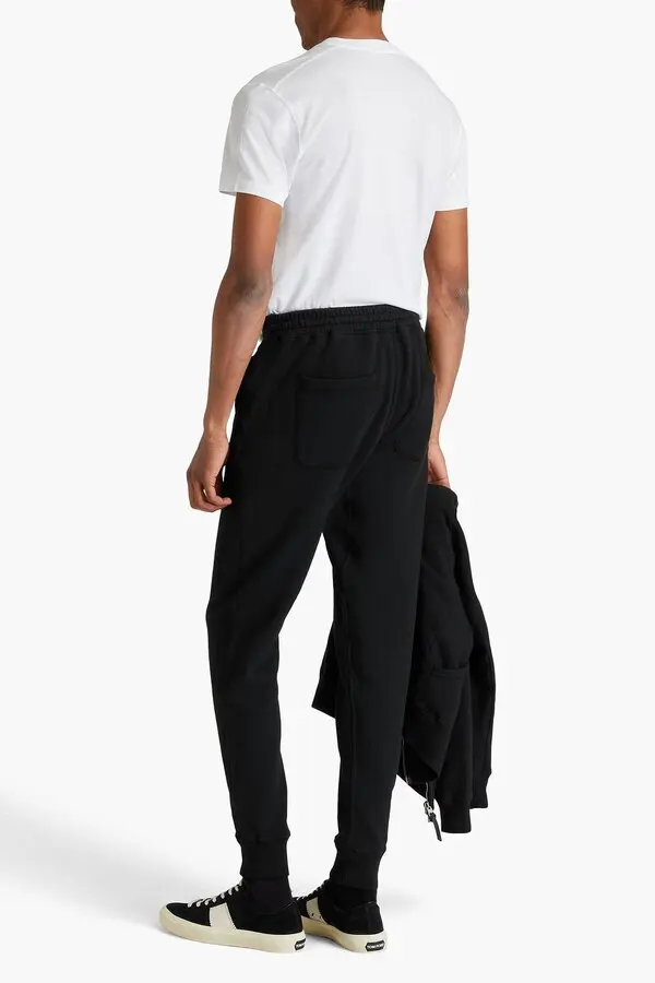 TOM FORD Tapered Cottonfleece Sweatpants - Black
